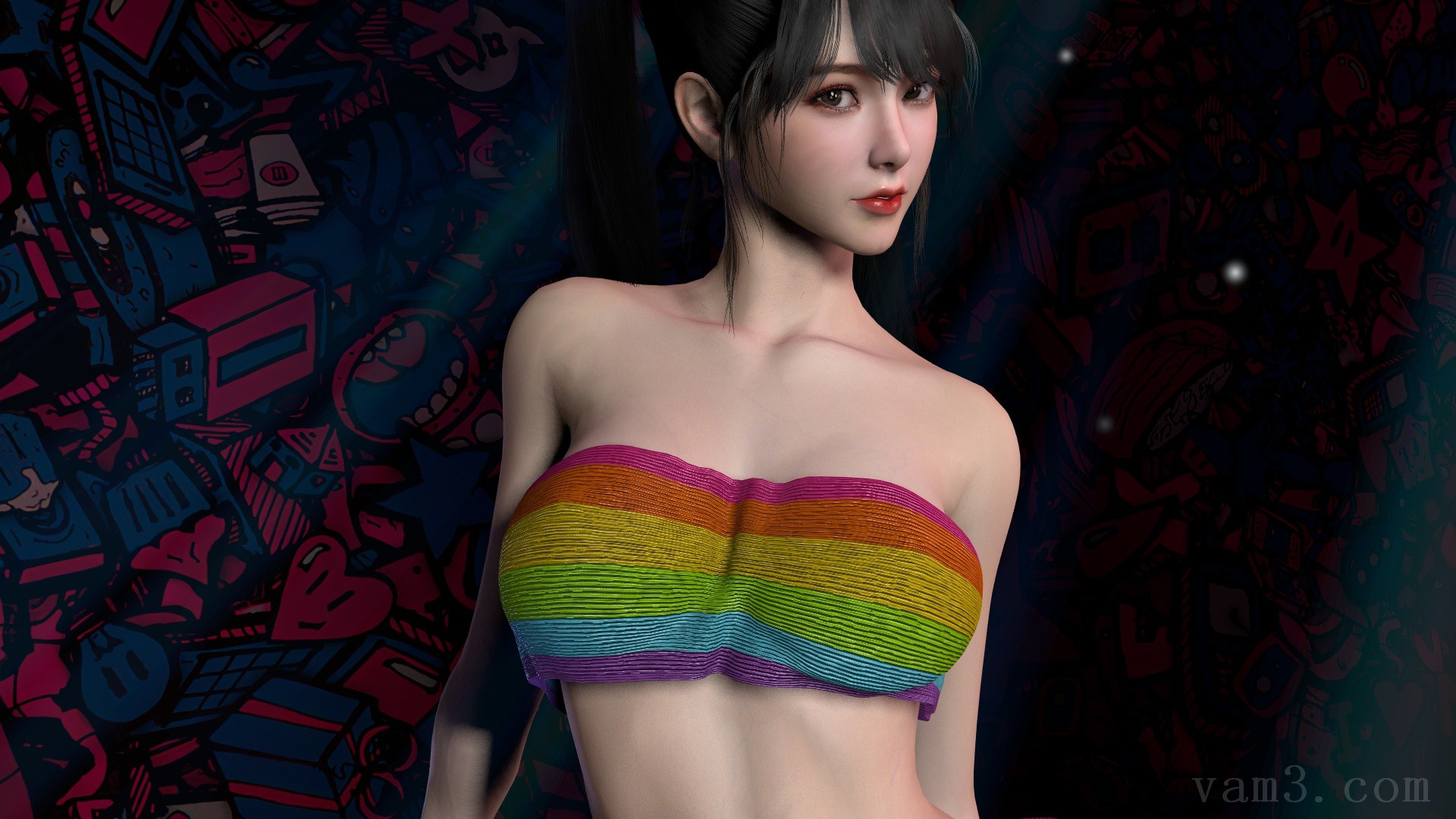 VAM素材网 - 修长美腿萝莉风小姐姐