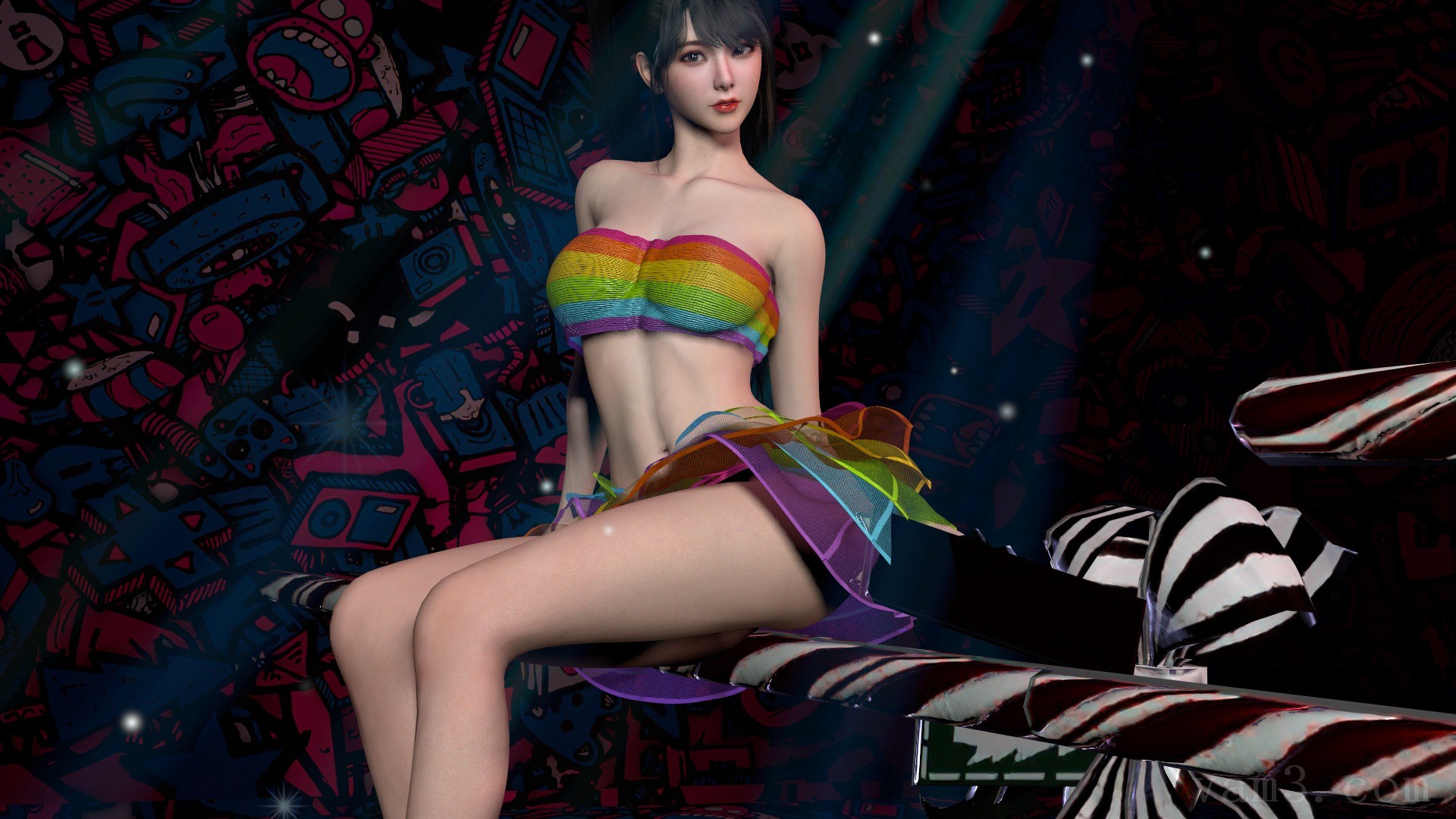 VAM素材网 - 修长美腿萝莉风小姐姐