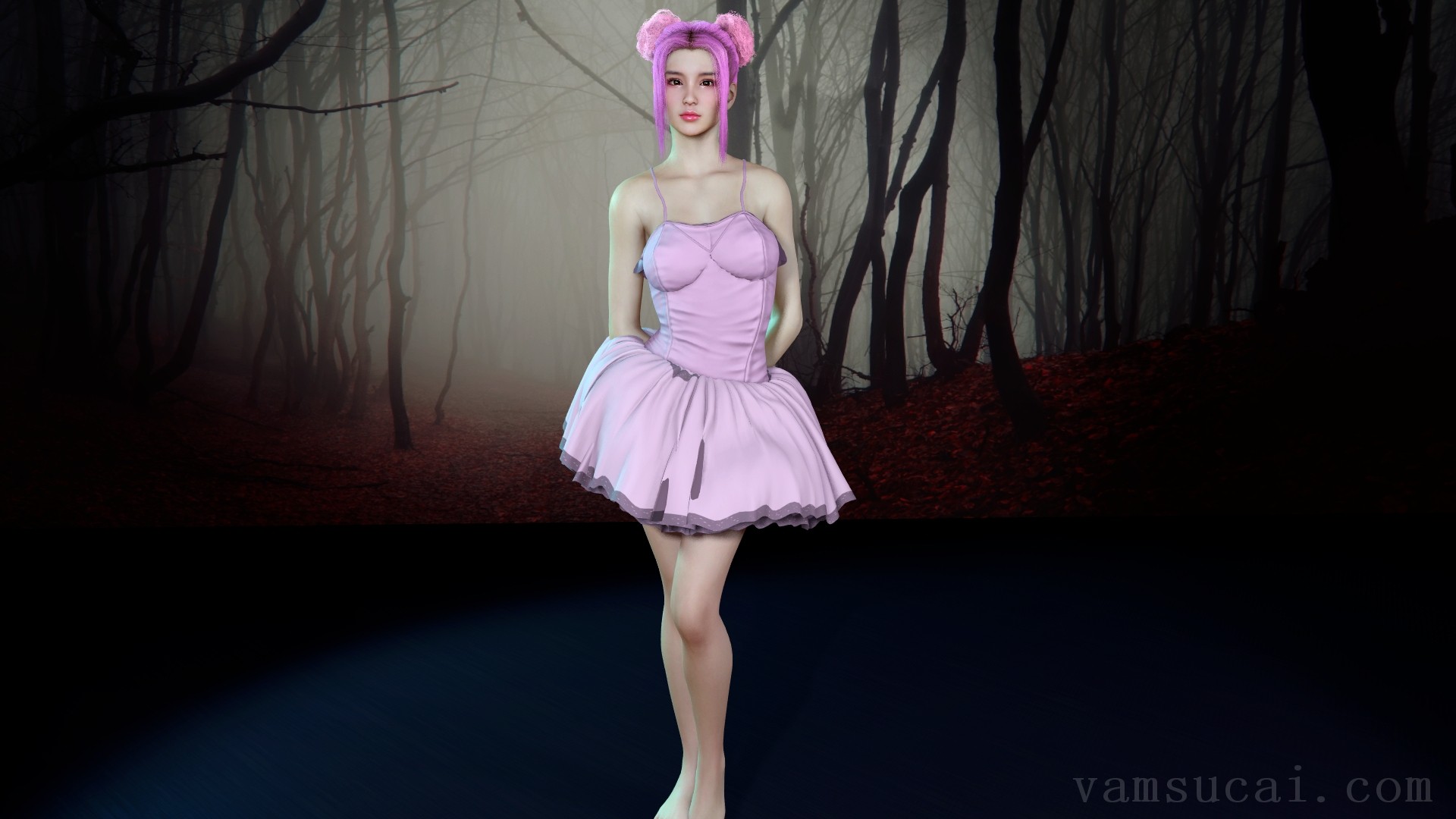 VAM资源mod网 - 树林里的洋葱头高挑大美女