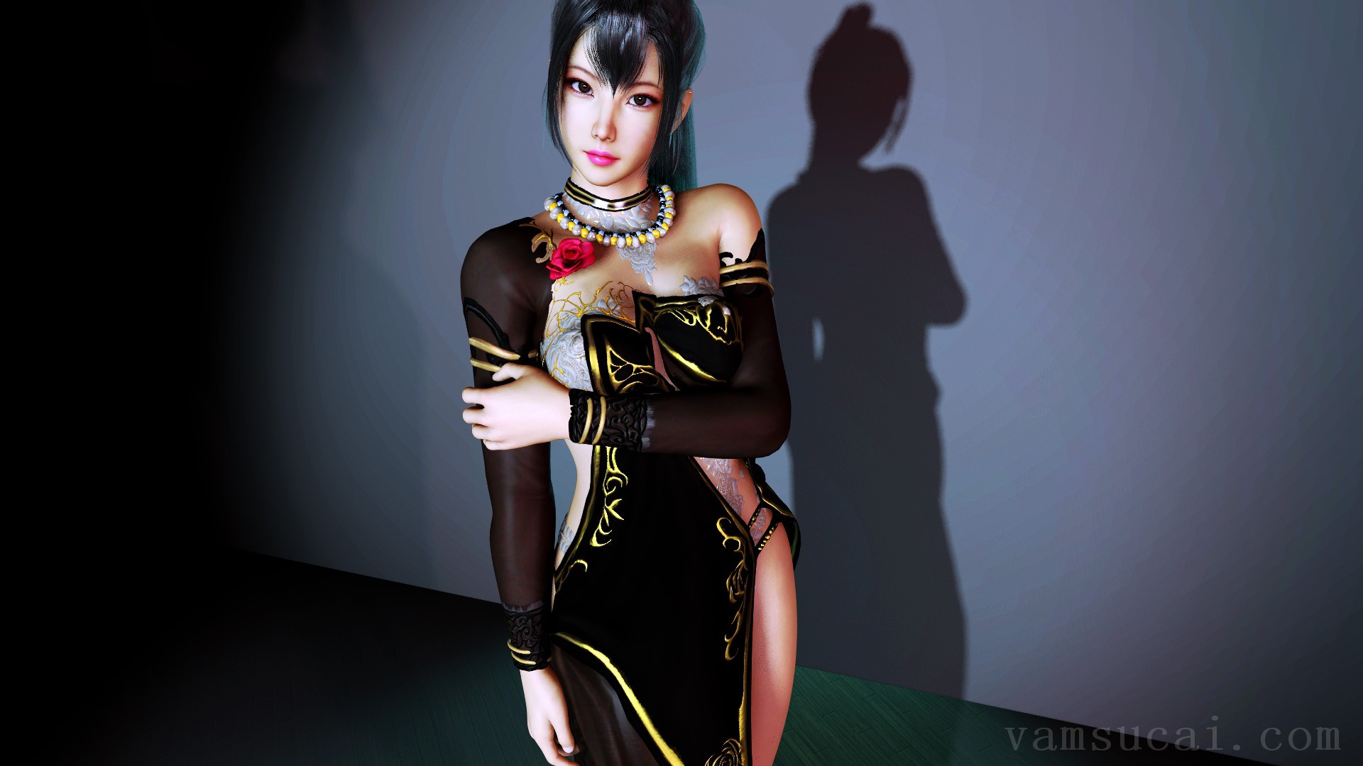 VAM资源mod网 - 古风旗袍小姐姐